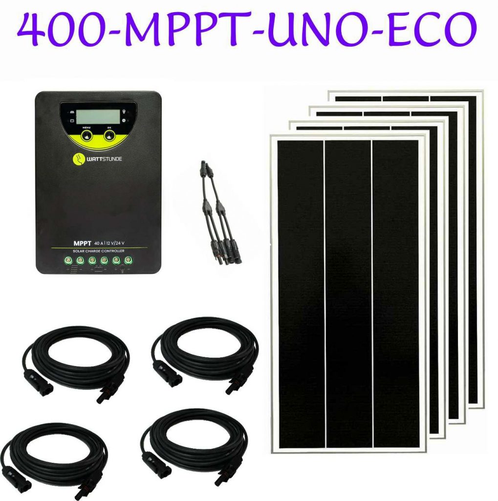 400 watt MPPT kit. Solar panels for motorhomes and boats. SunWorks